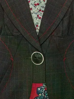 Kenzo Wool Blazer With Contrast Detailing