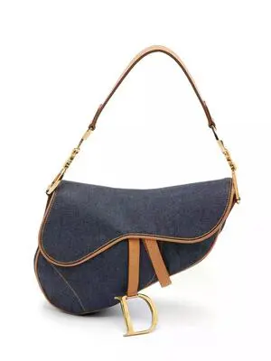 Dior Saddle Leather-trim Tote Bag