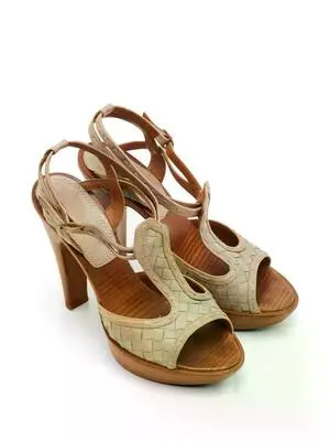 Bottega Veneta Intrecciato Leather Platform Sandals