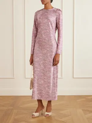 Veronica Beard Gemma Floral-print Silk-blend Satin Maxi Dress