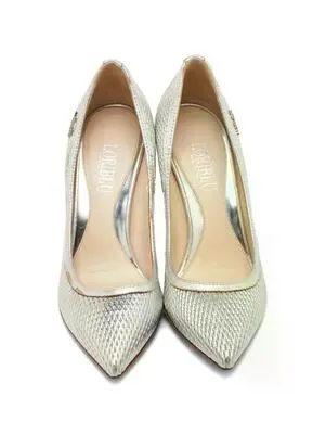 LORIBLU Textured Pointed-toe Pumps