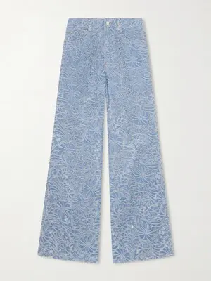 Veronica Beard Taylor High-rise Wide-leg Jeans