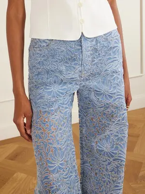 Veronica Beard Taylor High-rise Wide-leg Jeans