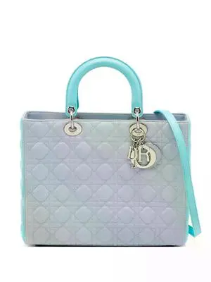 Dior Lady Cannage Tote Bag - Grey