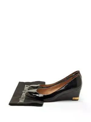 Tory Burch Patent Leather Round-toe Wedge Pumps