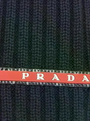 Prada Ribbed-knit Wool Scarf