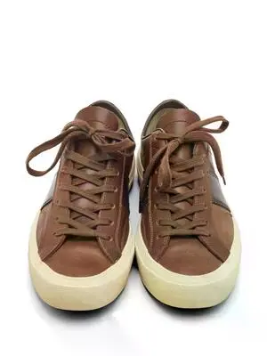 TOM FORD Cambridge Leather Sneakers - Brown