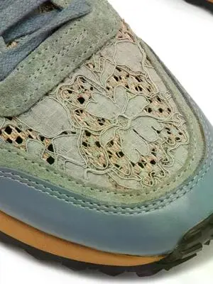 Valentino Garavani Rockrunner Lace-up Leather Sneakers - Blue