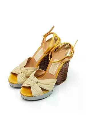 FERRAGAMO Luna Platform Wedge Sandals