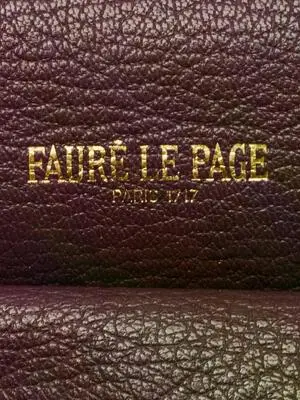 FAURÉ LE PAGE Burgundy Scale Motif Satchel Bag