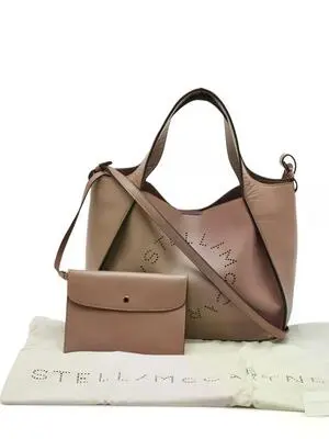 Stella McCartney Perforated Logo Tote Bag - Neutrals