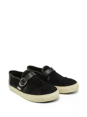 Balmain Perforated Suede Slip-on Sneakers