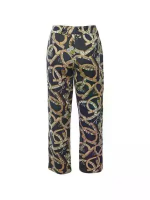 FERRAGAMO Gancini Print Trousers