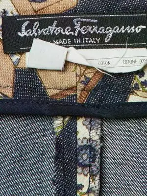 FERRAGAMO Gancini Print Trousers