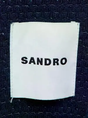 Sandro Sleeveless Jacket With Contrast Stitching
