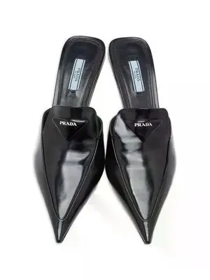 Prada Logo Plaque Mules