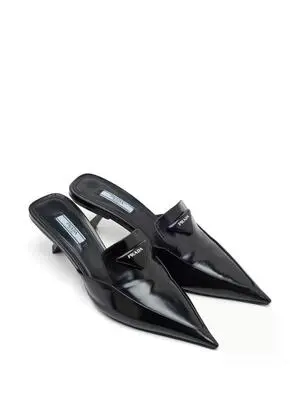 Prada Logo Plaque Mules