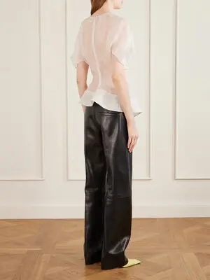 Khaite Rumi Silk Organza Top - White