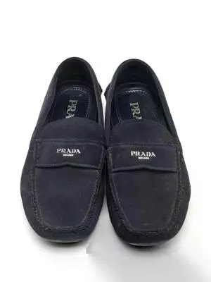 Prada Suede Slip-on Loafers