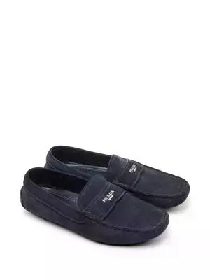 Prada Suede Slip-on Loafers