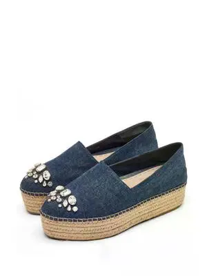 Miu Miu Embellished Platform Sandals