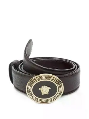 Versace Medusa Leather Belt - Brown