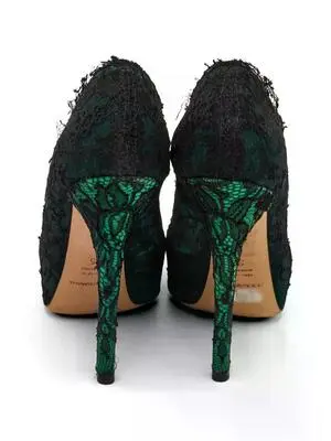 Dolce & Gabbana Lace Platform Peep-toe Pumps