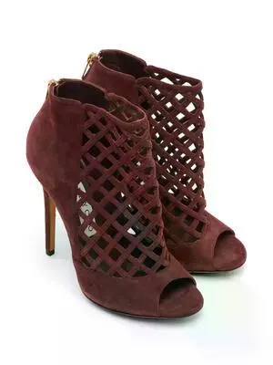 JIMMY CHOO Drift Cutout Peep-toe Ankle Boots