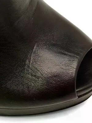 Gucci Leather Peep Toe Platform Ankle Boots