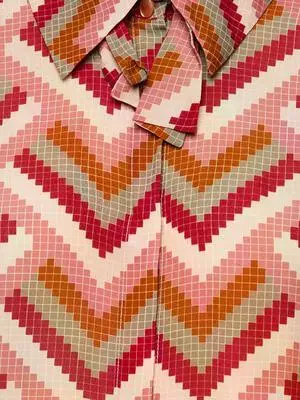 Elisabetta Franchi Chevron Print Crepe Shirt