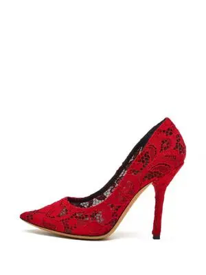 Dolce & Gabbana Bellucci Lace Pumps - Red