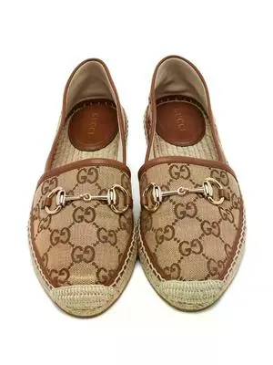 Gucci Horsebit Gg Canvas Espadrilles