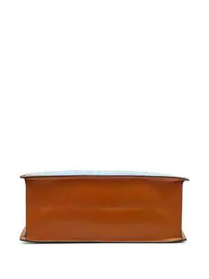 Versace Allover Logo Denim Tote Bag