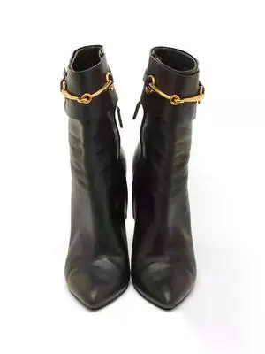 Gucci Horsebit Pointed-toe Stiletto Boots