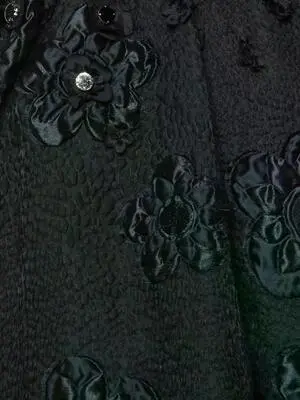 Fendi Textured Dress With Floral Appliqu