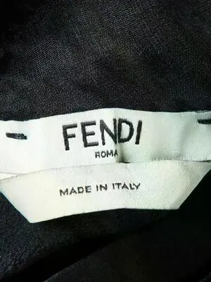 Fendi Textured Dress With Floral Appliqu