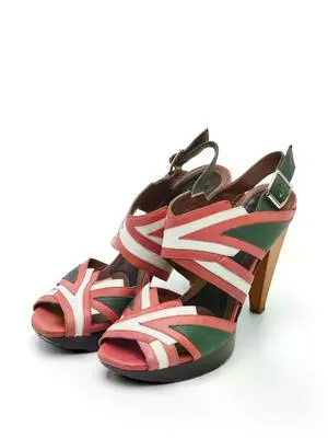 Marni Colorblock Platform Slingback Sandals