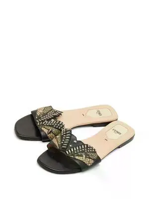 Fendi Studded Flat Sandals