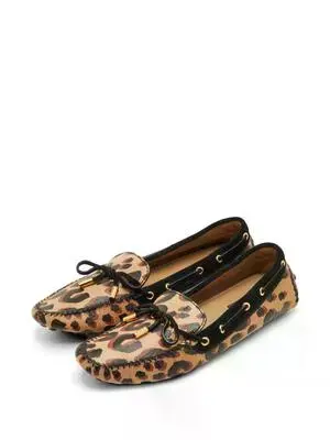 LOUIS VUITTON Gloria Leopard-print Loafers