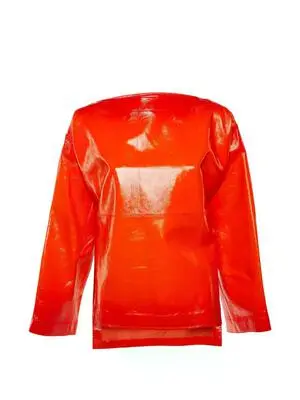 Bottega Veneta Degradé Leather Side-tie Blouse