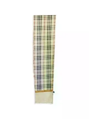 Burberry Vintage Check Fringed Scarf - Neutrals
