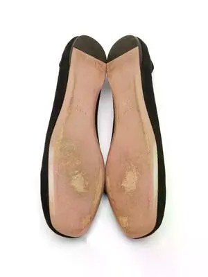 Gucci Interlocking G Crystal-embellished Suede Ballet Flats