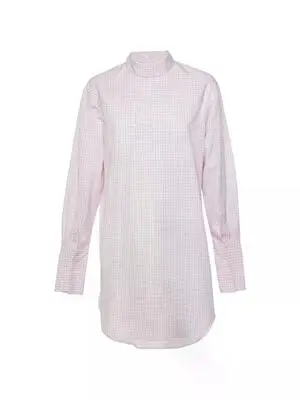 Dries Van Noten Checkered High Neck Blouse