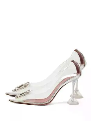 Amina Muaddi Begum Crystal-embellished Pumps - Silver
