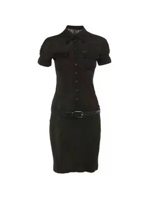 Gucci Mini Pocket-front Belted Dress