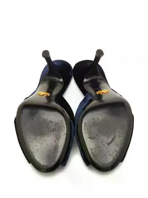 Prada Crystal-embellished Velvet Sandals