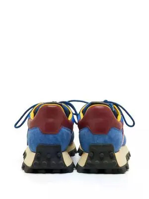 TOD'S Leather-trim Panelled Sneakers - Blue