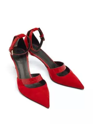 Balmain Logo-embossed Ankle-strap Pumps