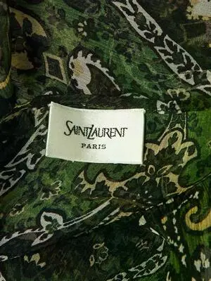 Saint Laurent Maxi Paisley-print Sheer Dress