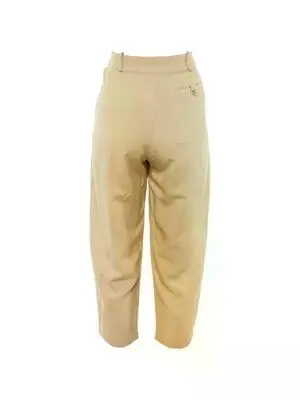 Stella McCartney Crepe Pleated Cropped Trousers